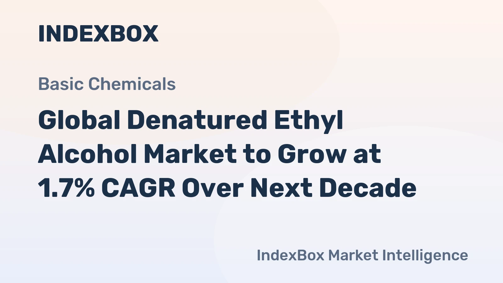 Global Denatured Ethyl Alcohol Market to Grow at 1.7% CAGR Over Next Decade