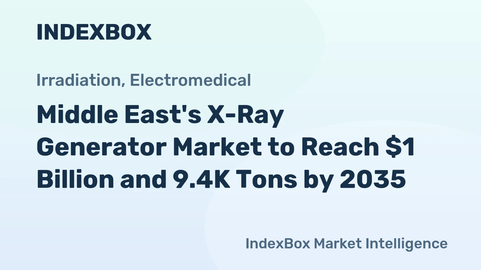 Middle East's X-Ray Generator Market to Reach $1 Billion and 9.4K Tons by 2035
