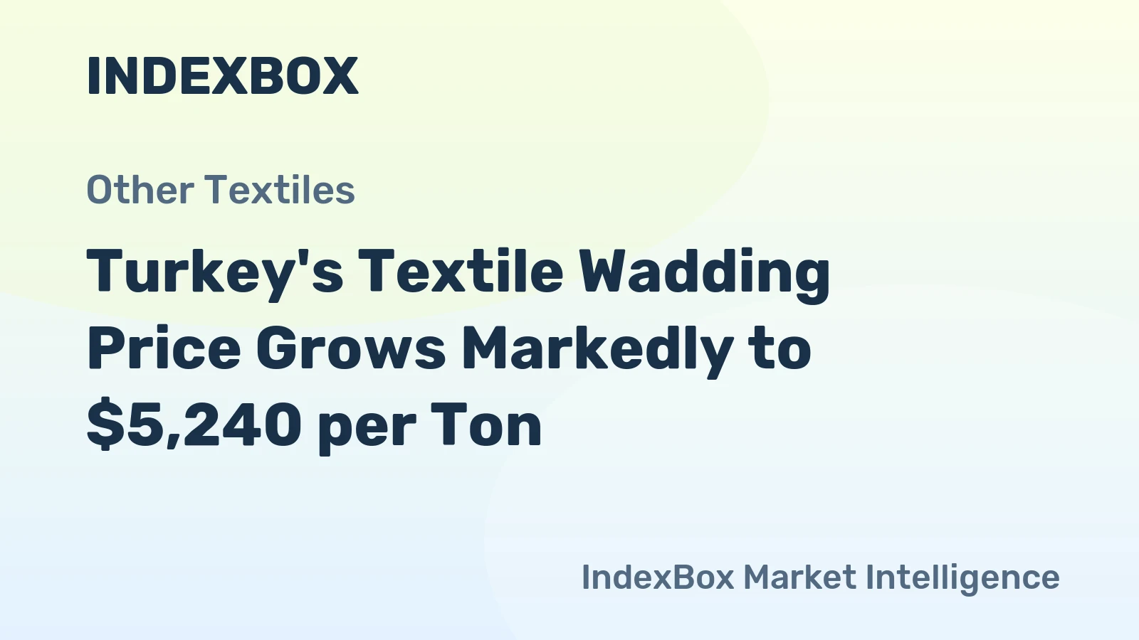 Turkey's Textile Wadding Price Grows Markedly to $5,240 per Ton