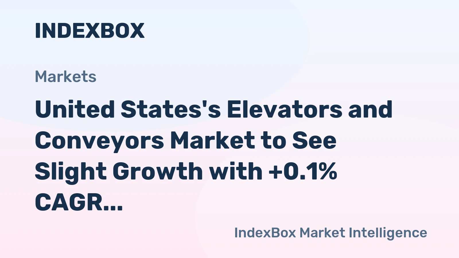 United States's Elevators and Conveyors Market to See Slight Growth with +0.1% CAGR through 2035