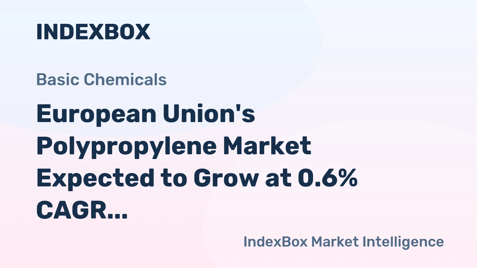 European Union's Polypropylene Market Expected to Grow at 0.6% CAGR Over Next Decade