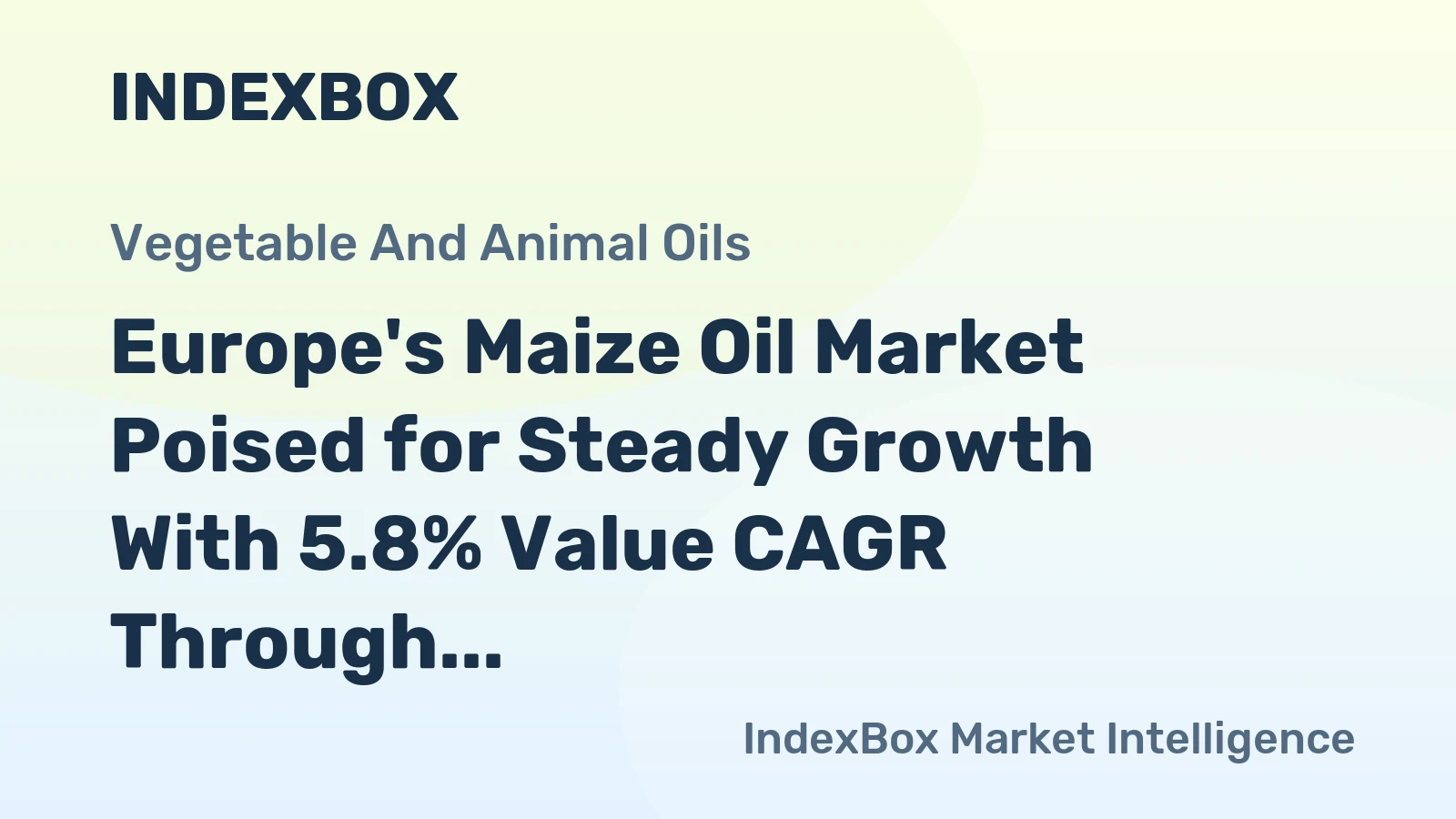 Europe's Maize Oil Market Poised for Steady Growth With 5.8% Value CAGR Through 2035