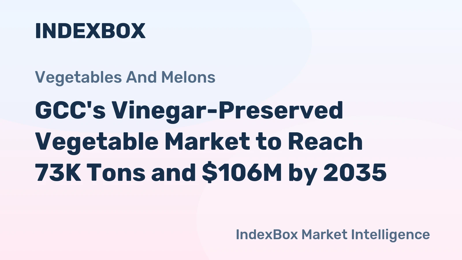 GCC's Vinegar-Preserved Vegetable Market to Reach 73K Tons and $106M by 2035