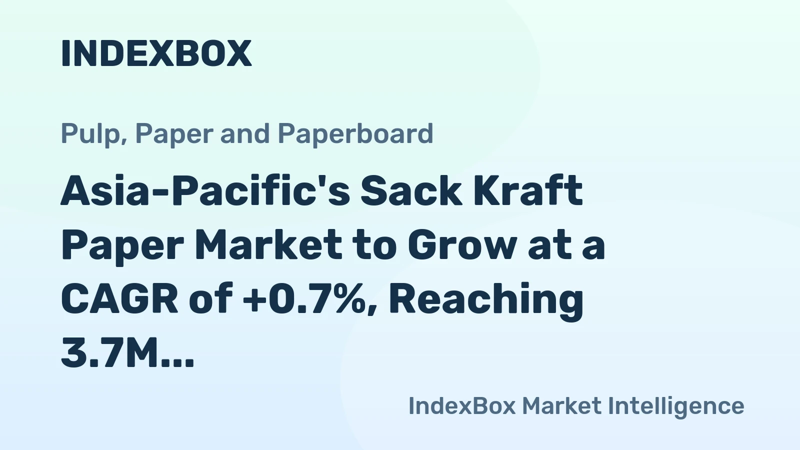 Asia-Pacific's Sack Kraft Paper Market to Grow at a CAGR of +0.7%, Reaching 3.7M Tons by 2035