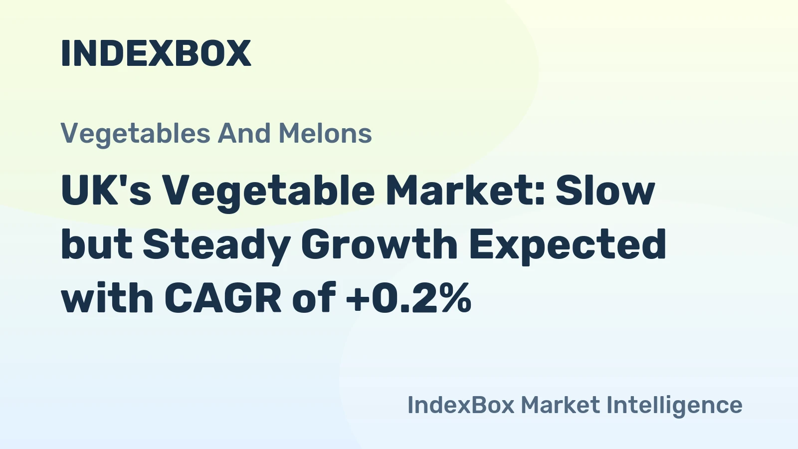 UK's Vegetable Market: Slow but Steady Growth Expected with CAGR of +0.2%