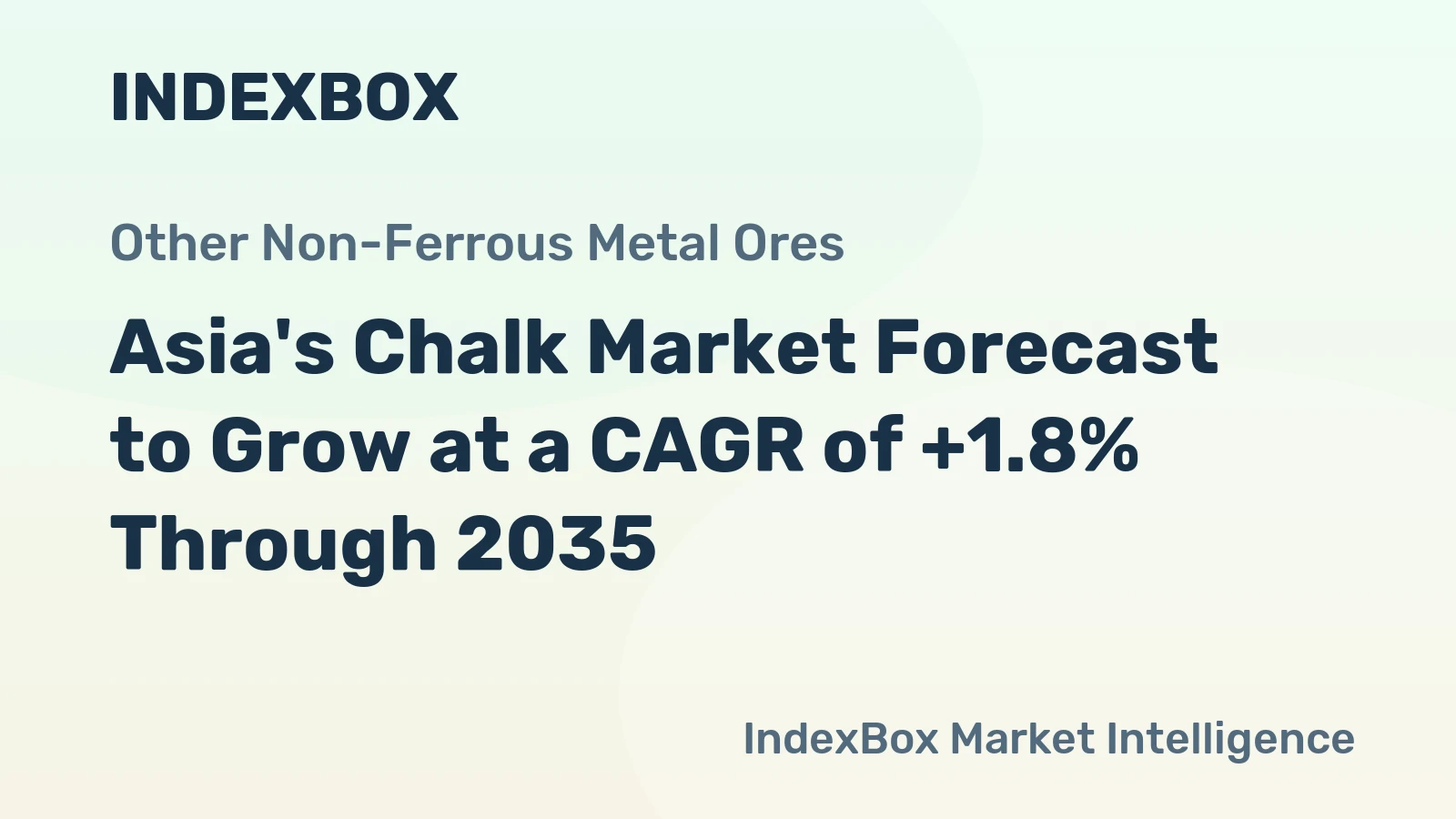 Asia's Chalk Market Forecast to Grow at a CAGR of +1.8% Through 2035