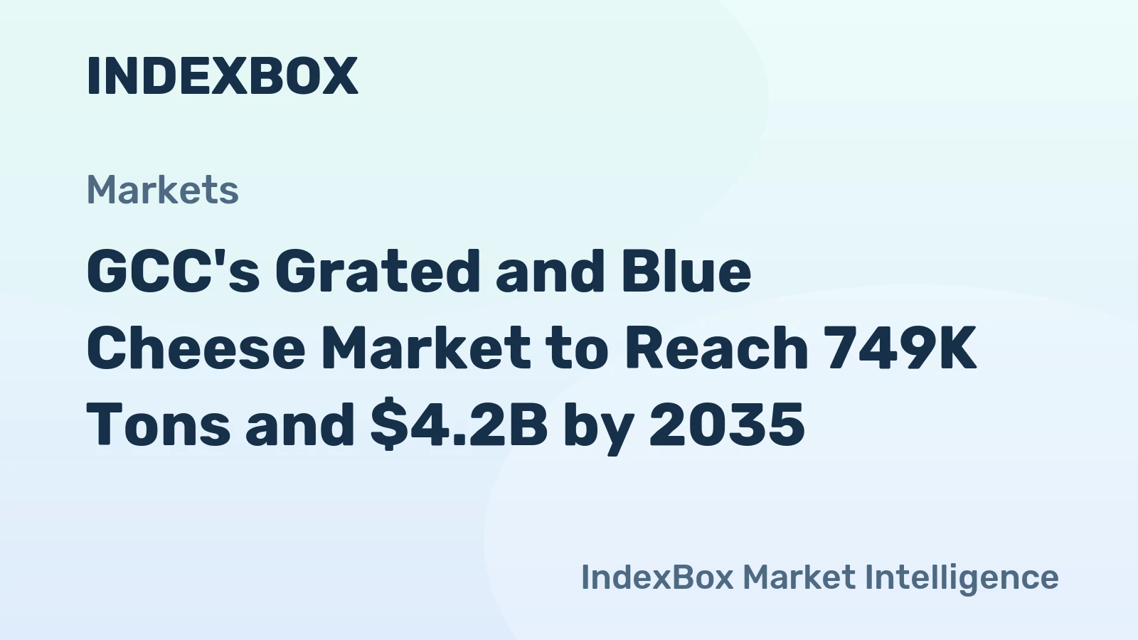 GCC's Grated and Blue Cheese Market to Reach 749K Tons and $4.2B by 2035