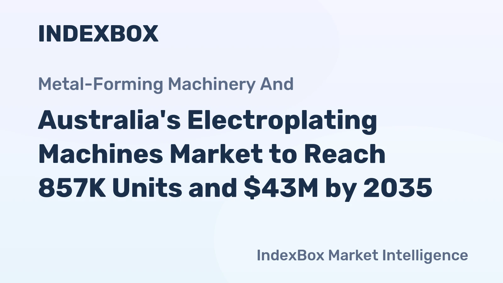 Australia's Electroplating Machines Market to Reach 857K Units and $43M by 2035