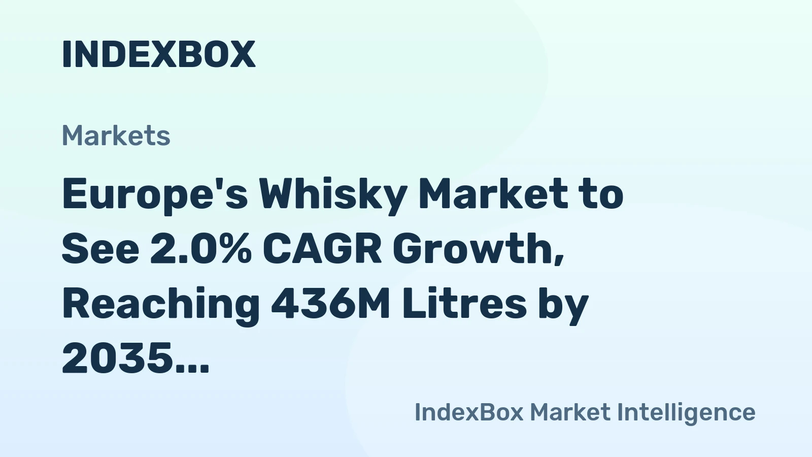 Europe's Whisky Market to See 2.0% CAGR Growth, Reaching 436M Litres by 2035