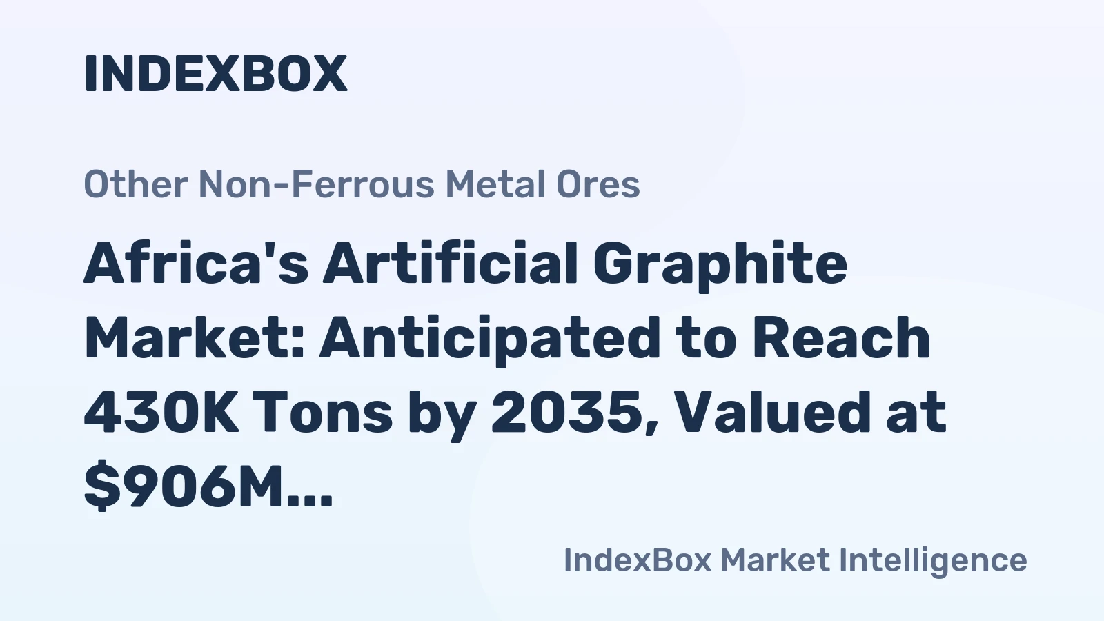 Africa's Artificial Graphite Market: Anticipated to Reach 430K Tons by 2035, Valued at $906M
