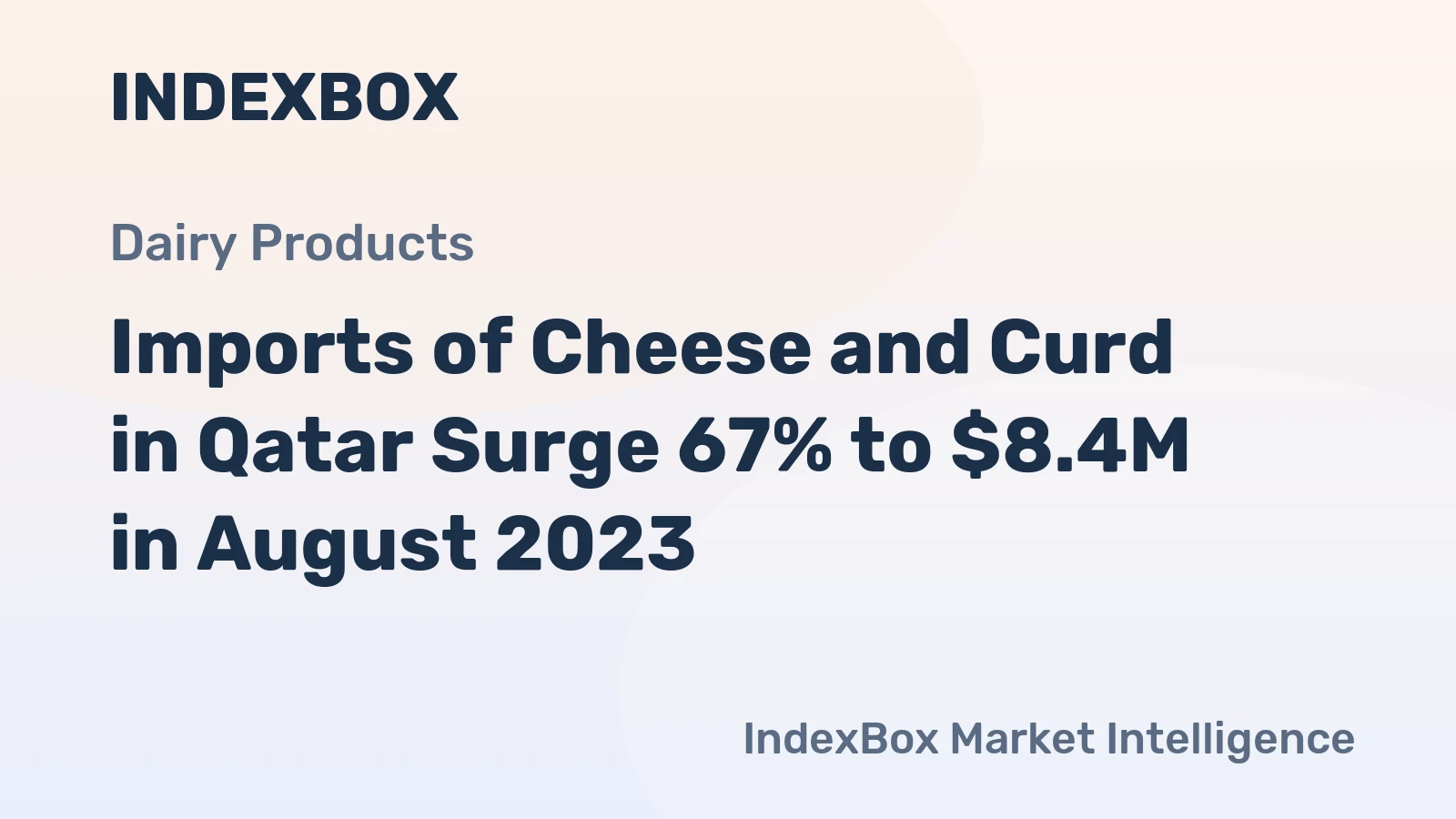 Imports of Cheese and Curd in Qatar Surge 67% to $8.4M in August 2023