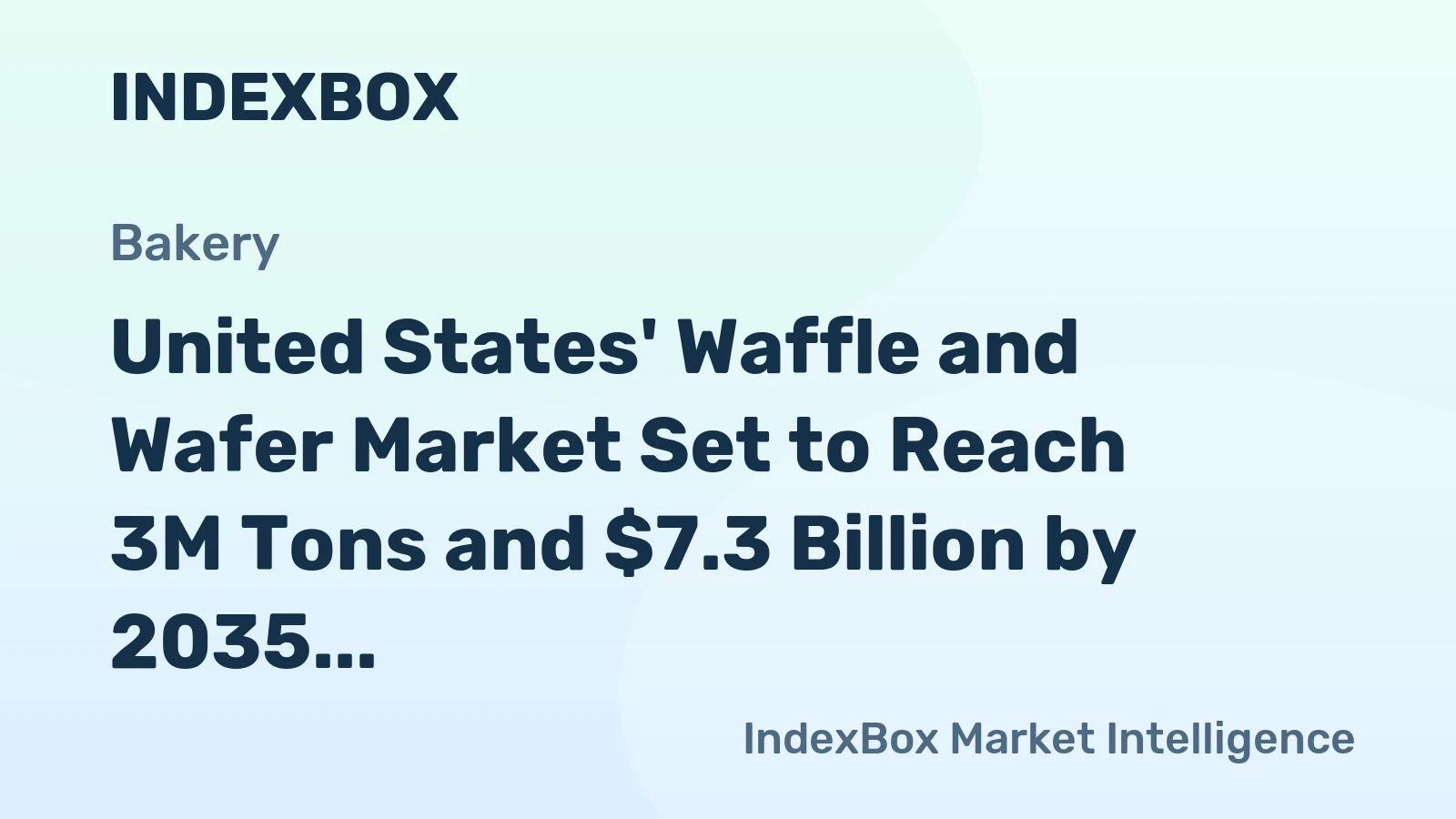 United States' Waffle and Wafer Market Set to Reach 3M Tons and $7.3 Billion by 2035