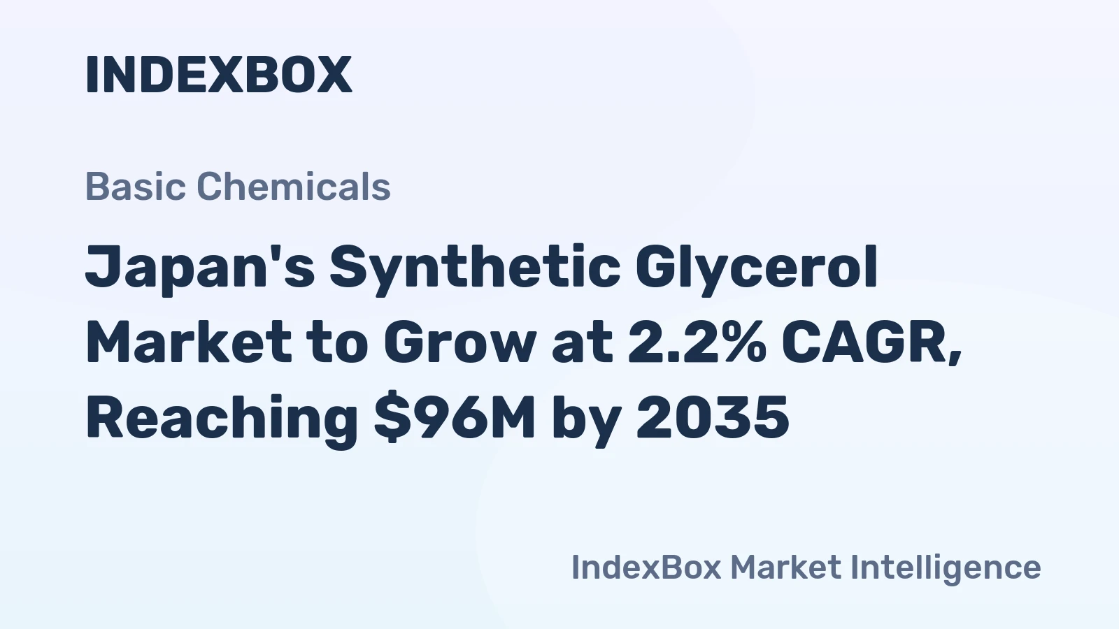 Japan's Synthetic Glycerol Market to Grow at 2.2% CAGR, Reaching $96M by 2035