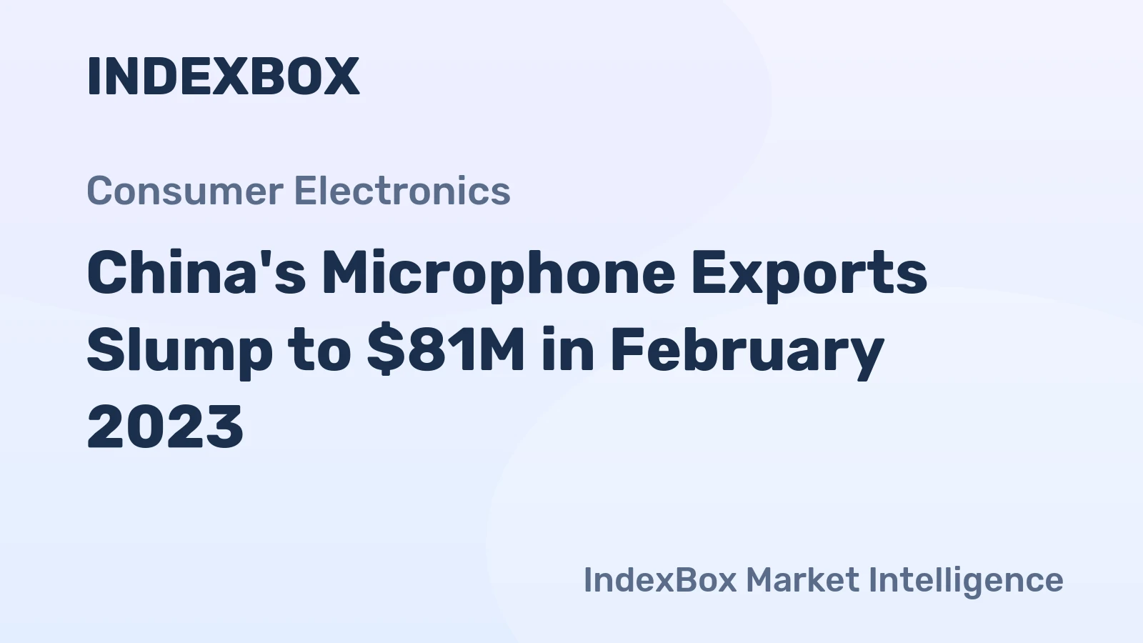China's Microphone Exports Slump to $81M in February 2023