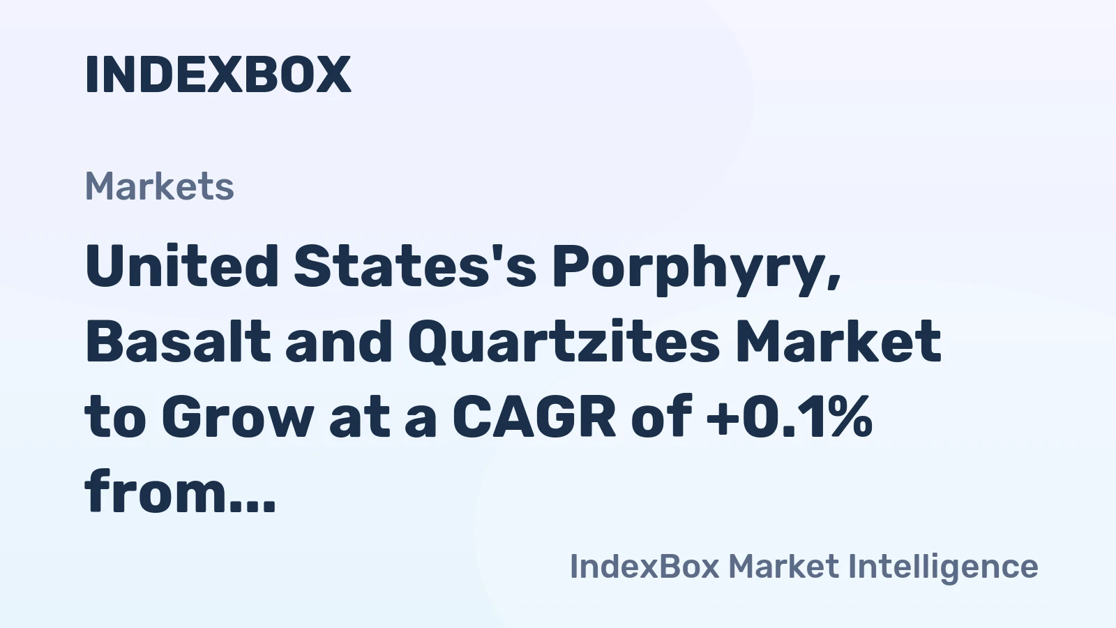 United States's Porphyry, Basalt and Quartzites Market to Grow at a CAGR of +0.1% from 2024 to 2035, Reaching 38M Tons