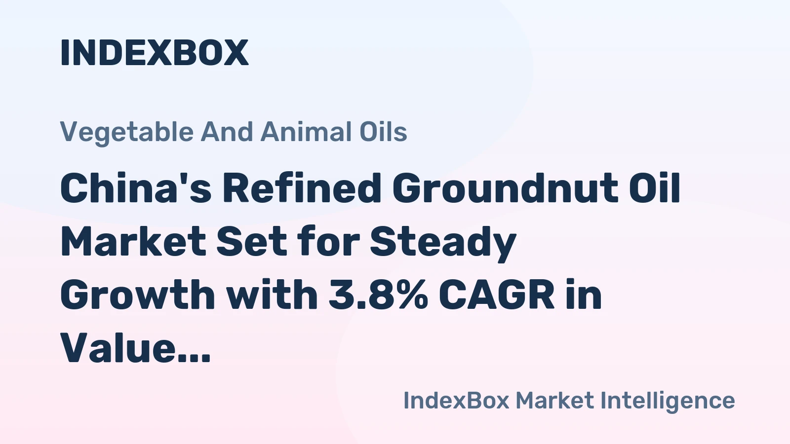 China's Refined Groundnut Oil Market Set for Steady Growth with 3.8% CAGR in Value Through 2035