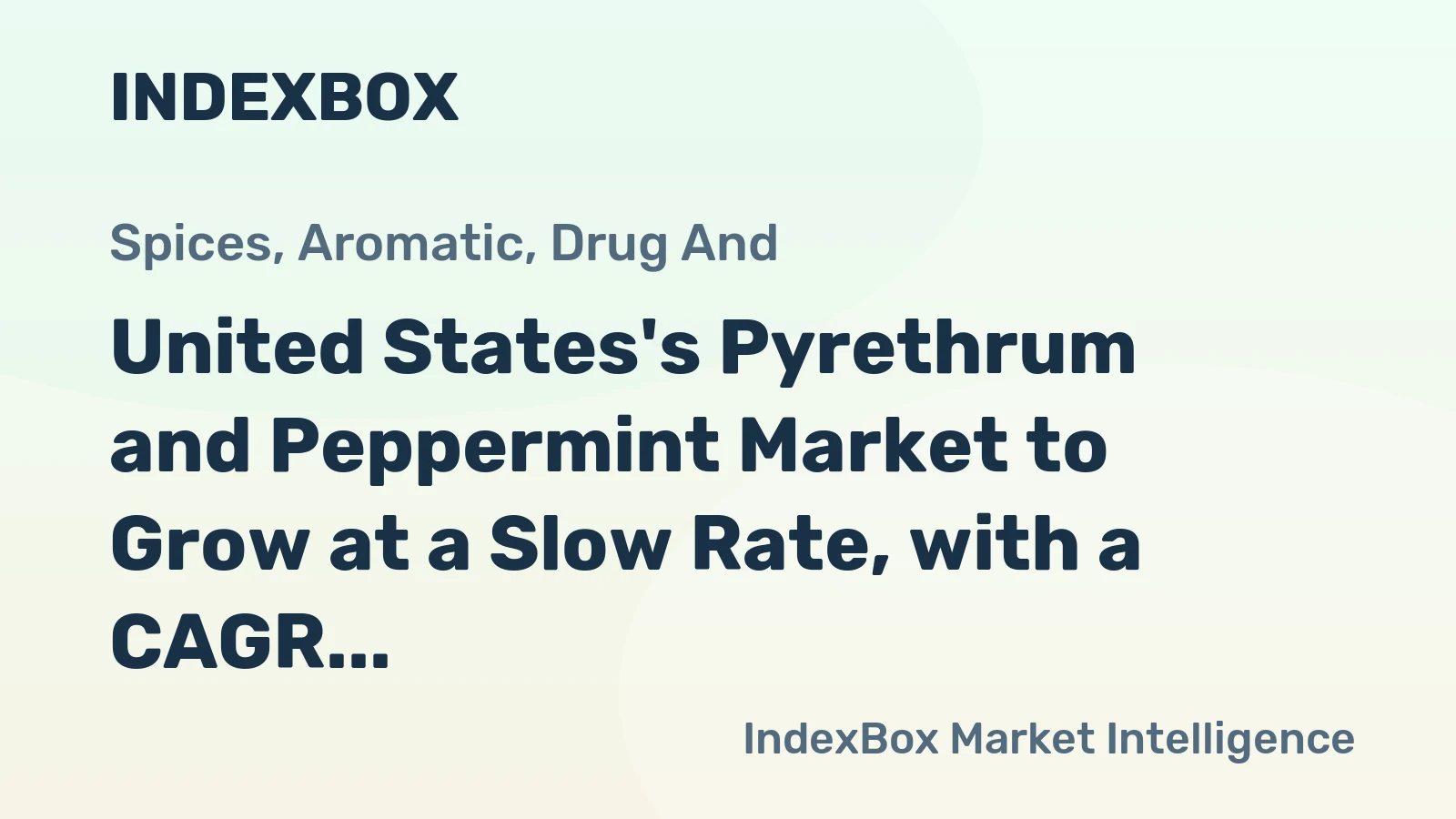United States's Pyrethrum and Peppermint Market to Grow at a Slow Rate, with a CAGR of +0.1% from 2024 to 2035