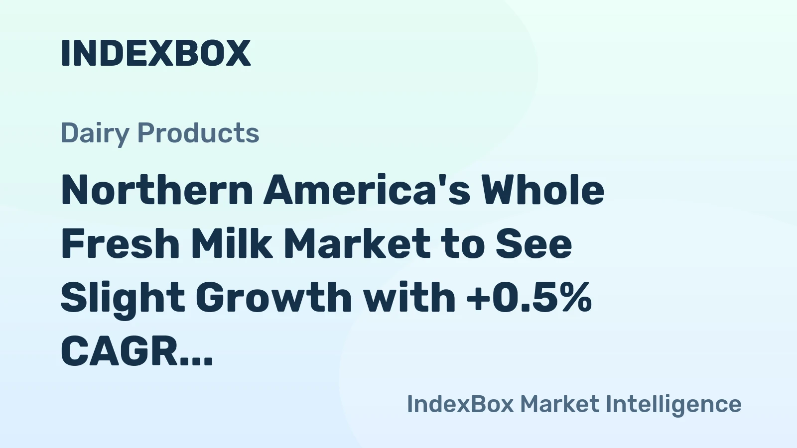 Northern America's Whole Fresh Milk Market to See Slight Growth with +0.5% CAGR by 2035