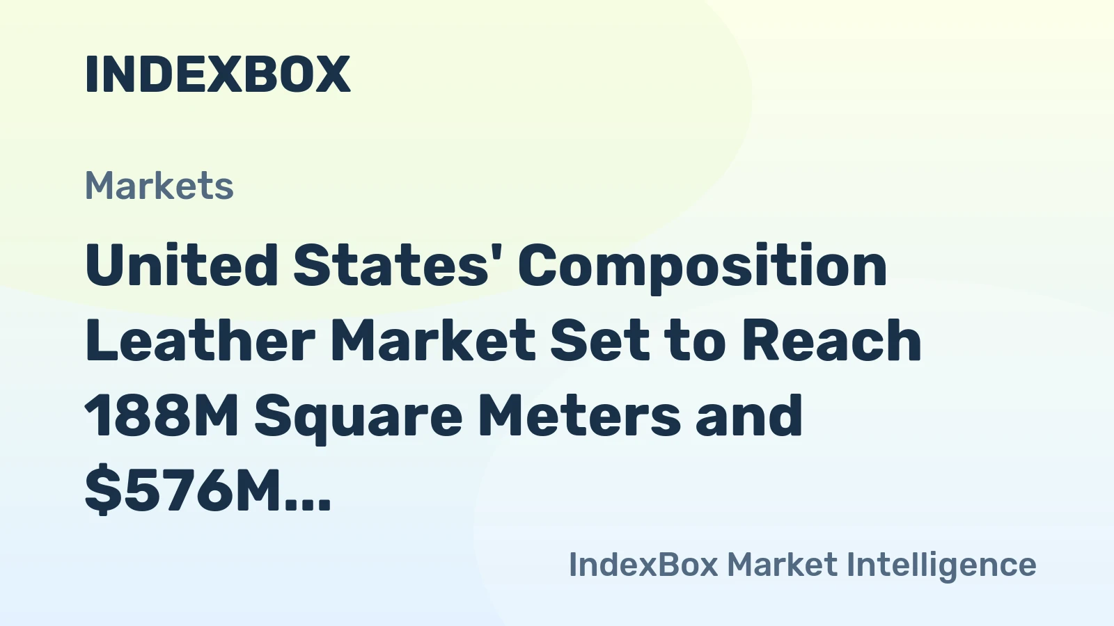United States' Composition Leather Market Set to Reach 188M Square Meters and $576M in Value