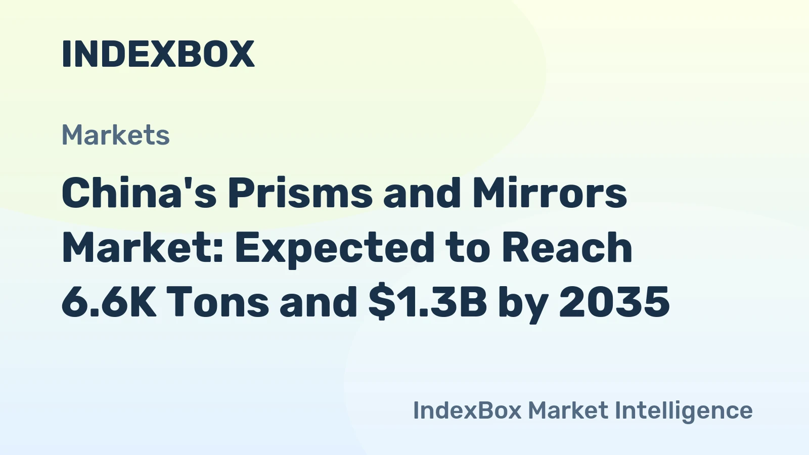 China's Prisms and Mirrors Market: Expected to Reach 6.6K Tons and $1.3B by 2035