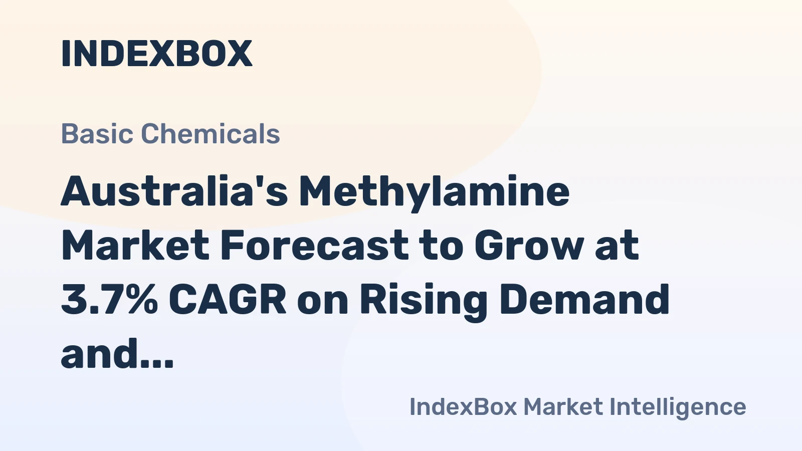 Australia's Methylamine Market Forecast to Grow at 3.7% CAGR on Rising Demand and Surging Imports