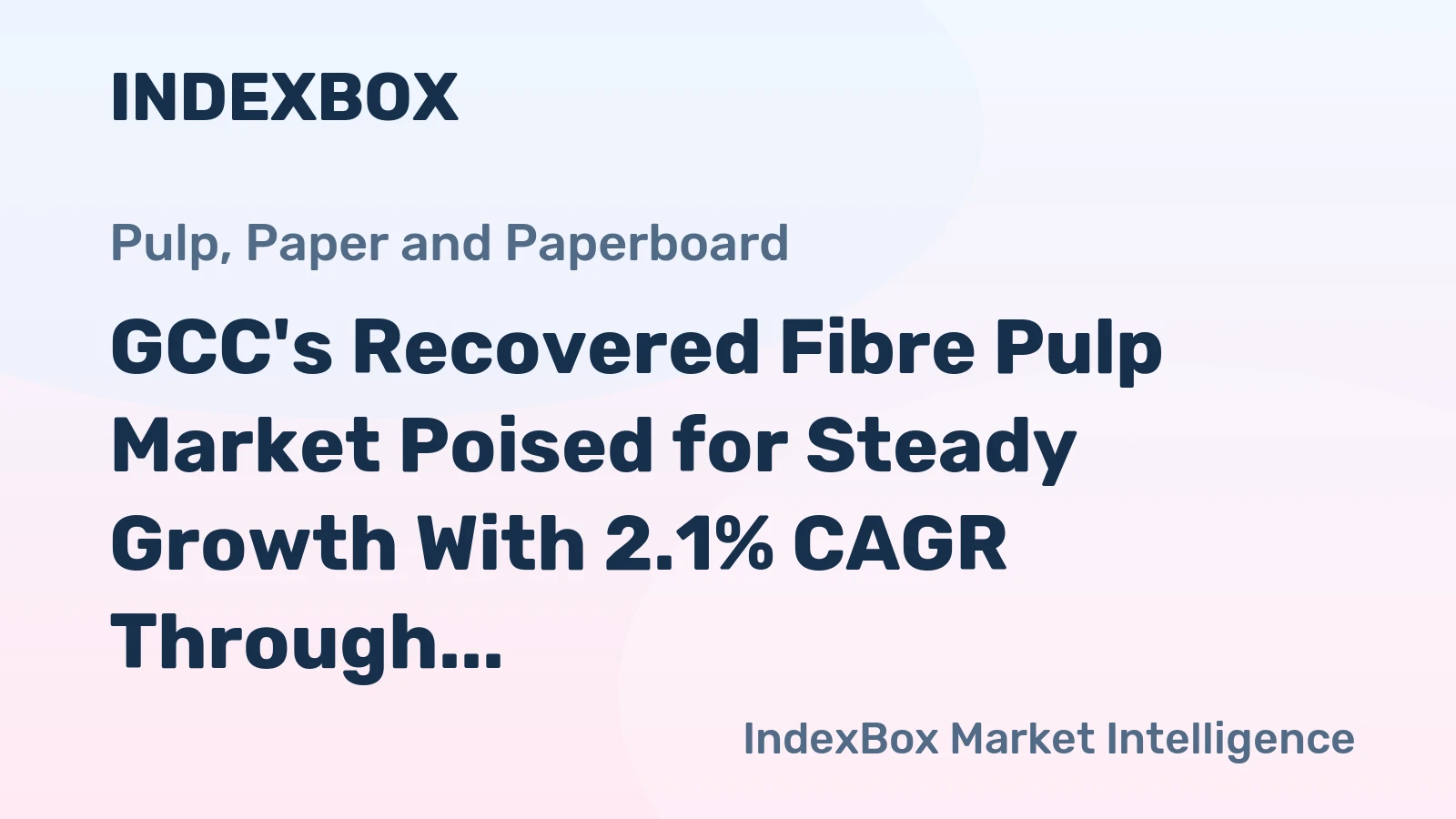 GCC's Recovered Fibre Pulp Market Poised for Steady Growth With 2.1% CAGR Through 2035