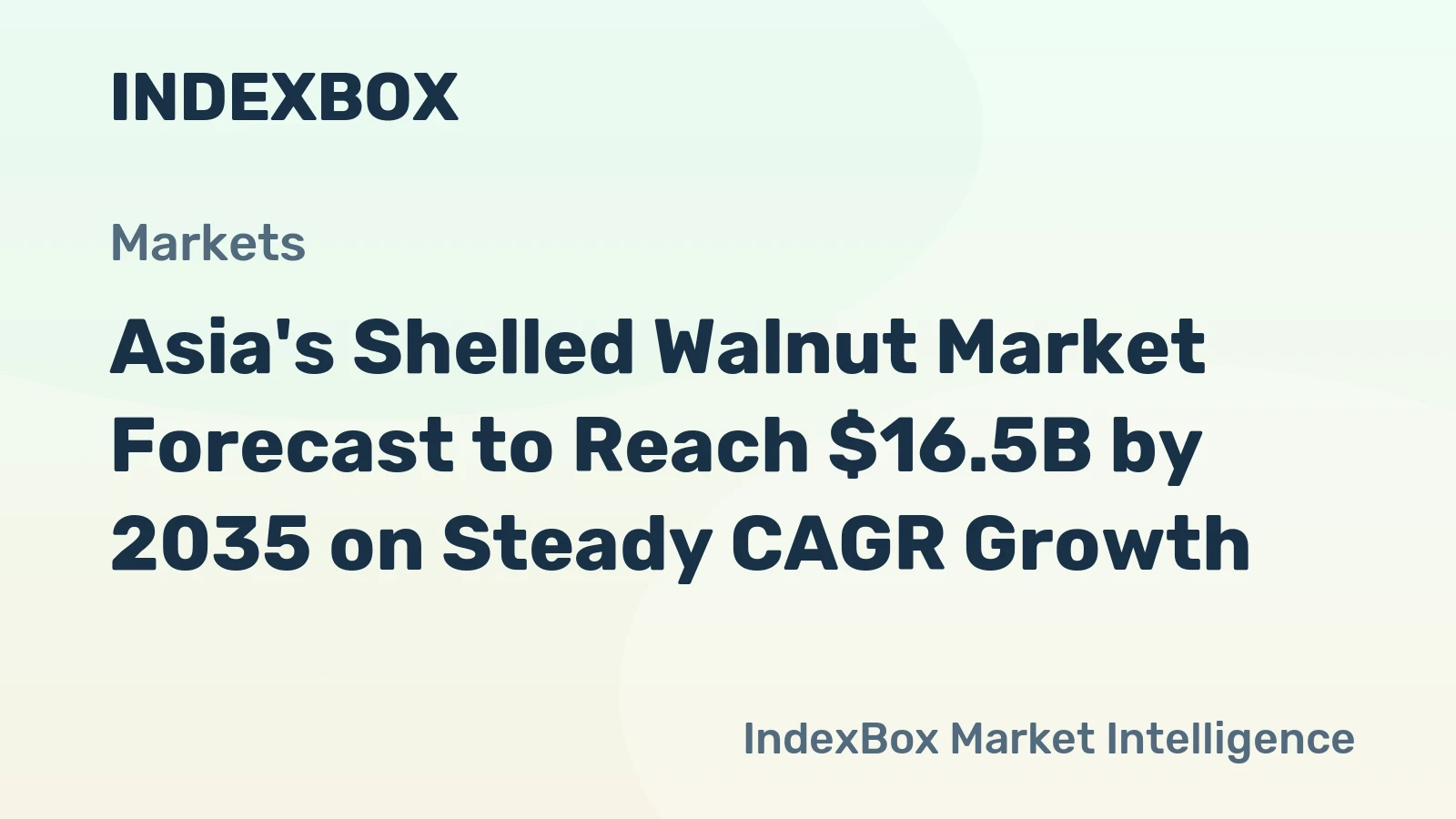 Asia's Shelled Walnut Market Forecast to Reach $16.5B by 2035 on Steady CAGR Growth
