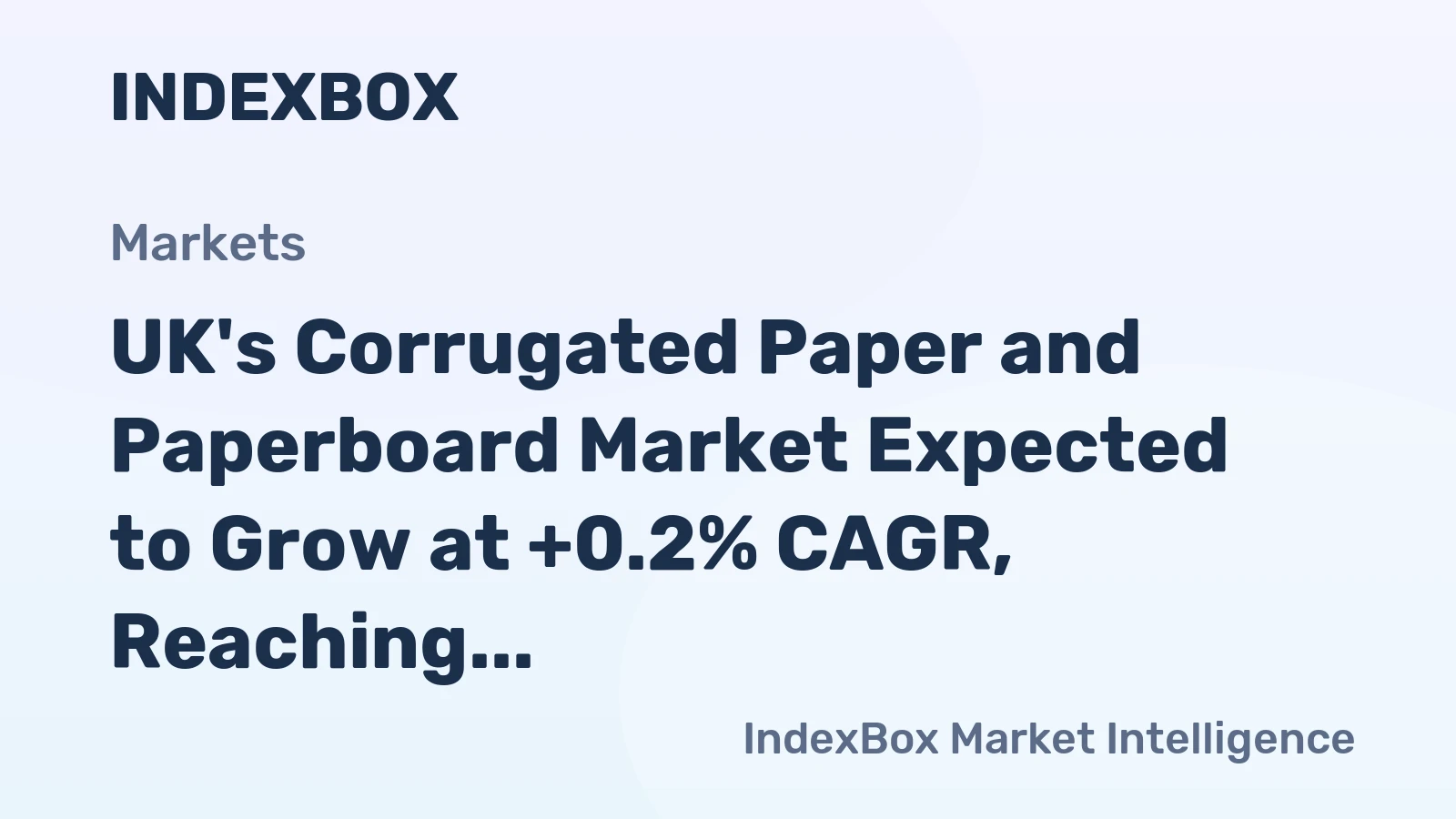 UK's Corrugated Paper and Paperboard Market Expected to Grow at +0.2% CAGR, Reaching $6.8B by 2035
