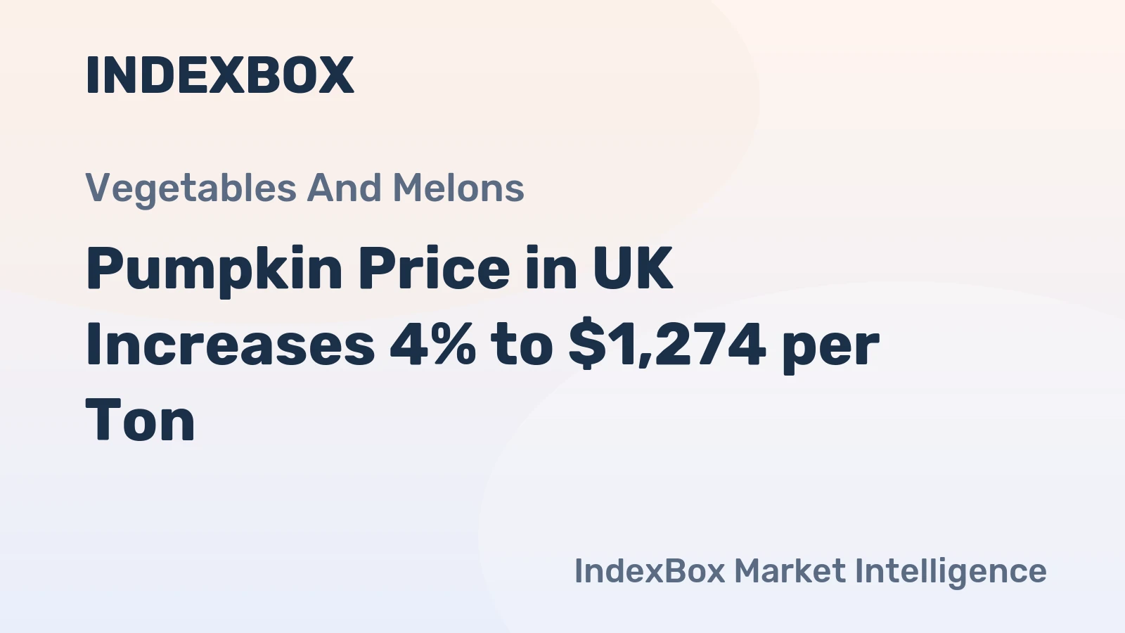 Pumpkin Price in UK Increases 4% to $1,274 per Ton