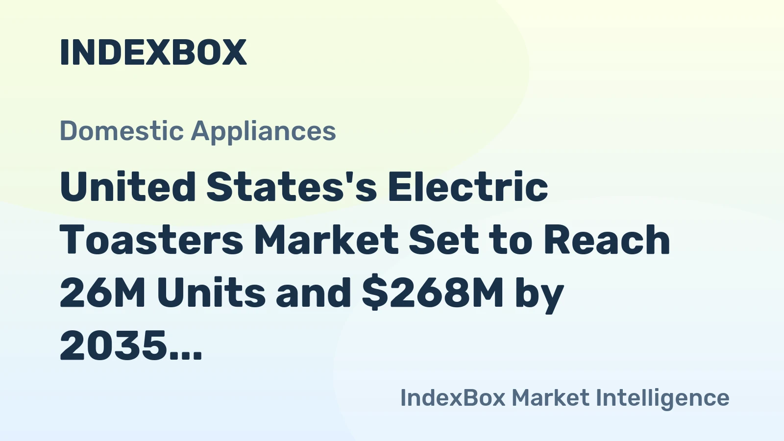 United States's Electric Toasters Market Set to Reach 26M Units and $268M by 2035 on Rising Domestic Demand