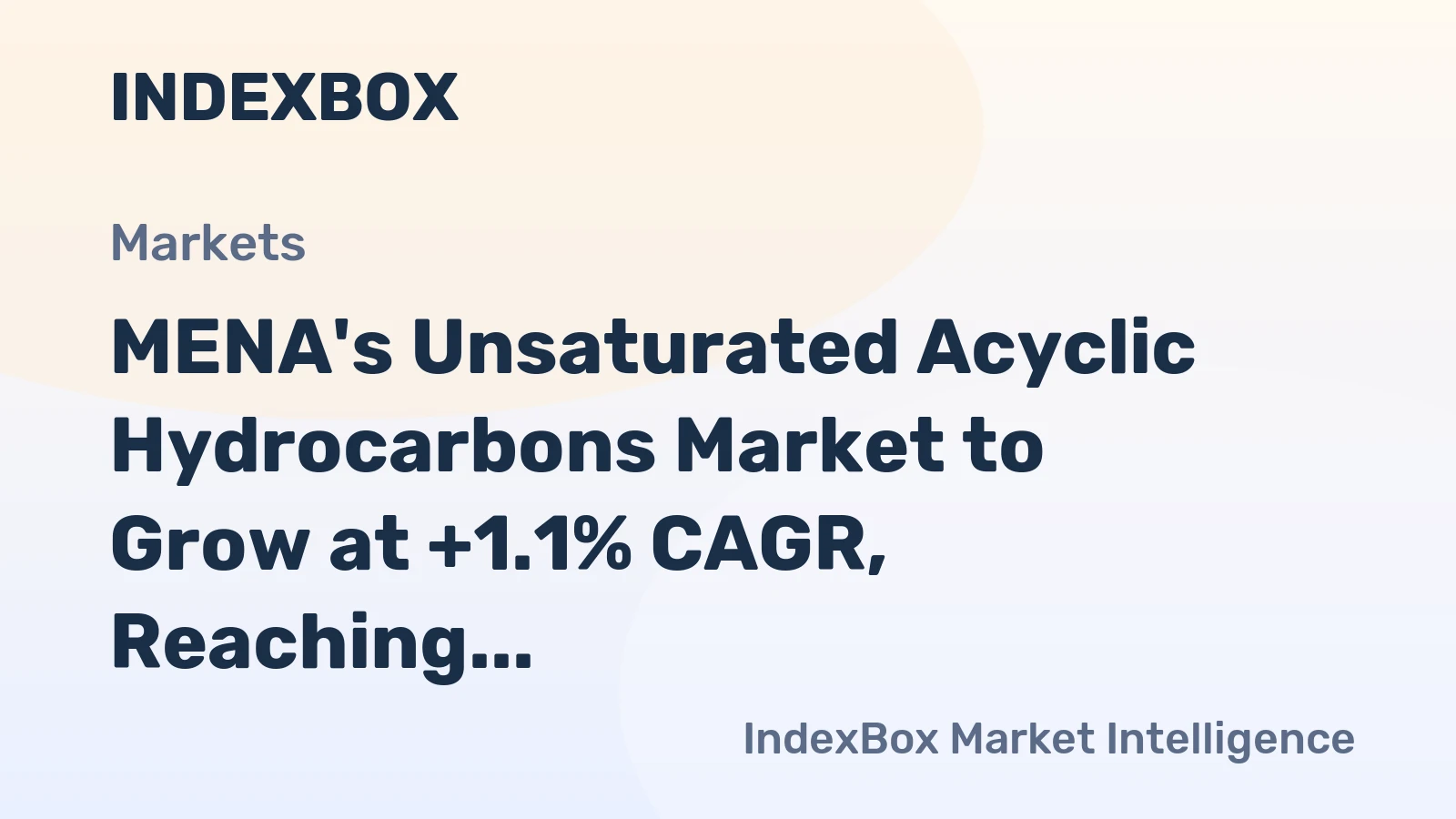 MENA's Unsaturated Acyclic Hydrocarbons Market to Grow at +1.1% CAGR, Reaching 383K Tons by 2035