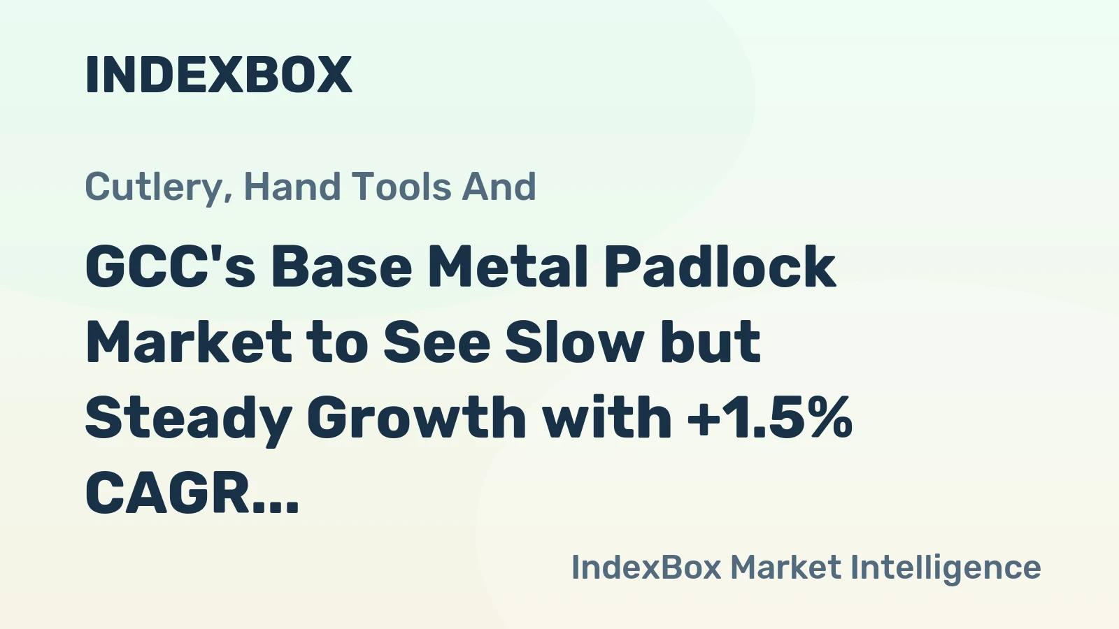 GCC's Base Metal Padlock Market to See Slow but Steady Growth with +1.5% CAGR in Volume and +2.1% CAGR in Value by 2035