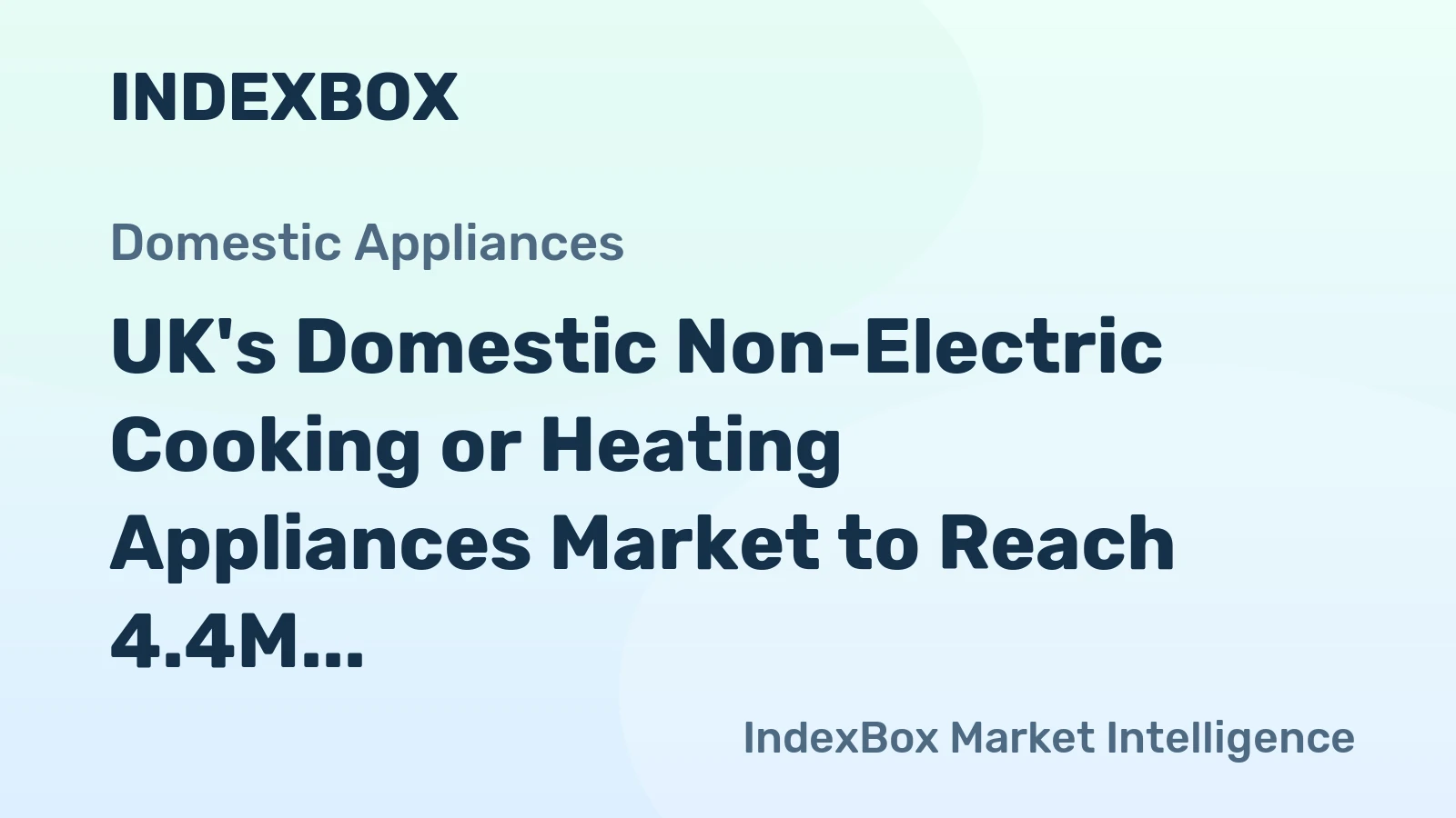 UK's Domestic Non-Electric Cooking or Heating Appliances Market to Reach 4.4M Units and $480M by 2035