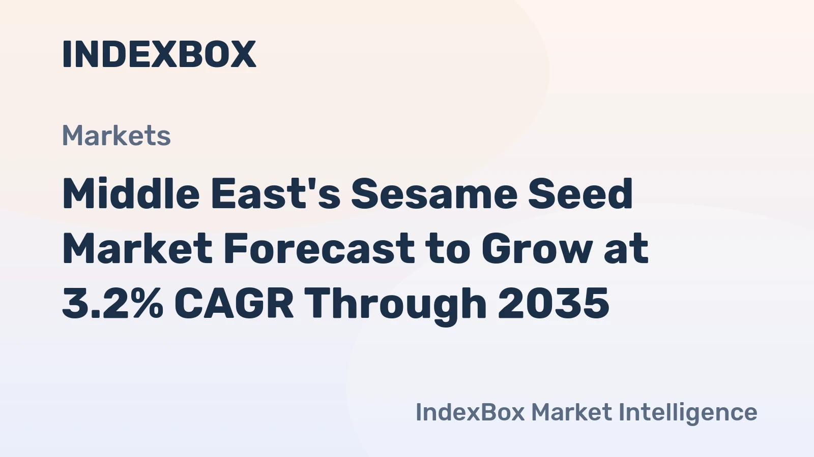 Middle East's Sesame Seed Market Forecast to Grow at 3.2% CAGR Through 2035