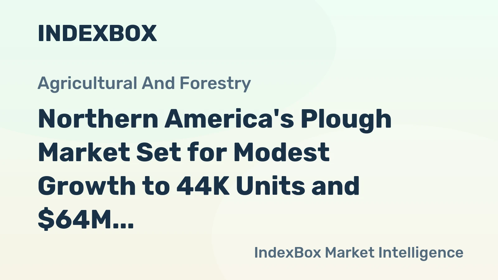 Northern America's Plough Market Set for Modest Growth to 44K Units and $64M