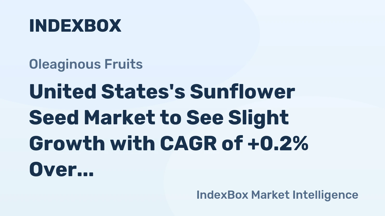 United States's Sunflower Seed Market to See Slight Growth with CAGR of +0.2% Over Next Decade