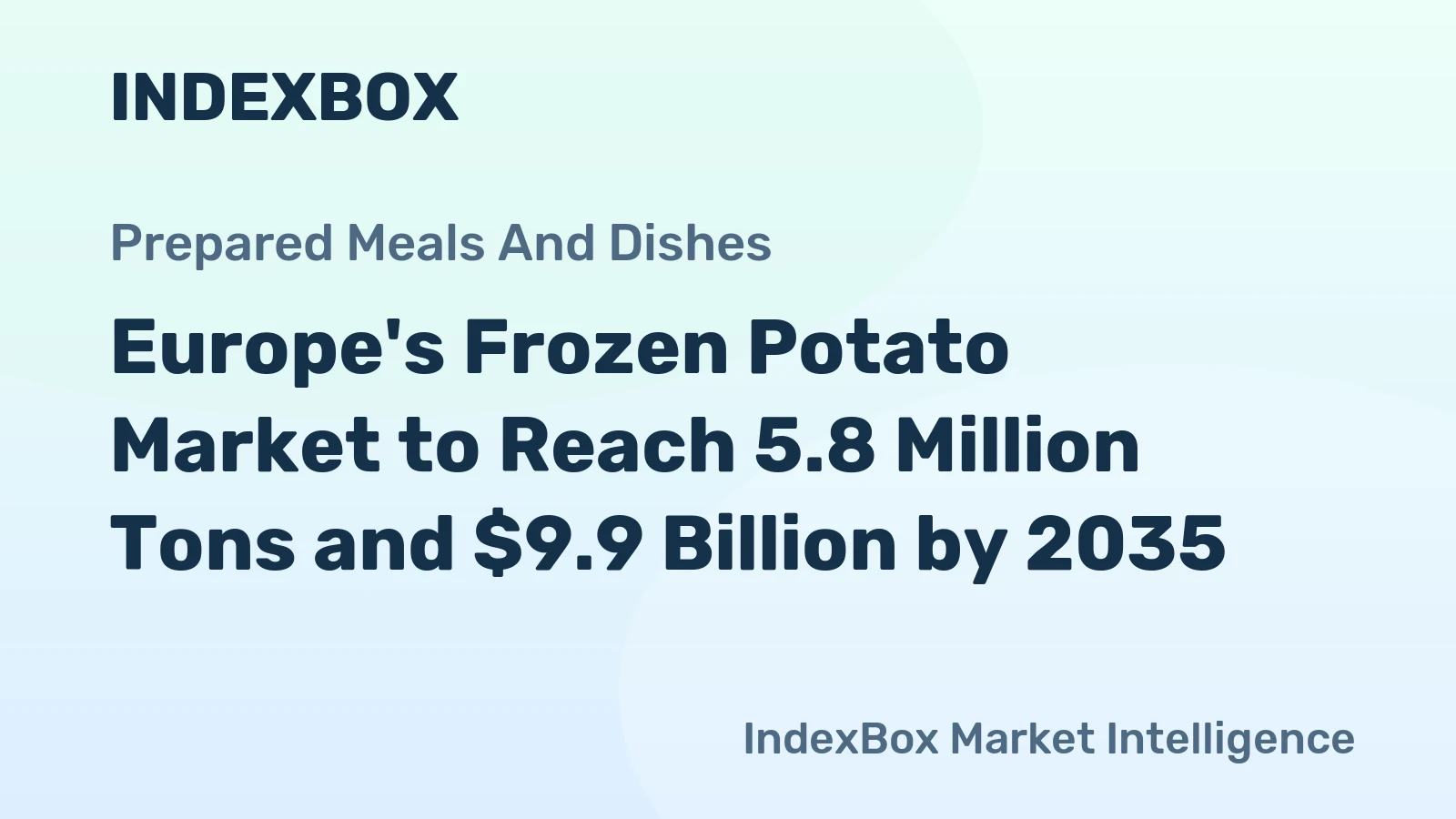 Europe's Frozen Potato Market to Reach 5.8 Million Tons and $9.9 Billion by 2035