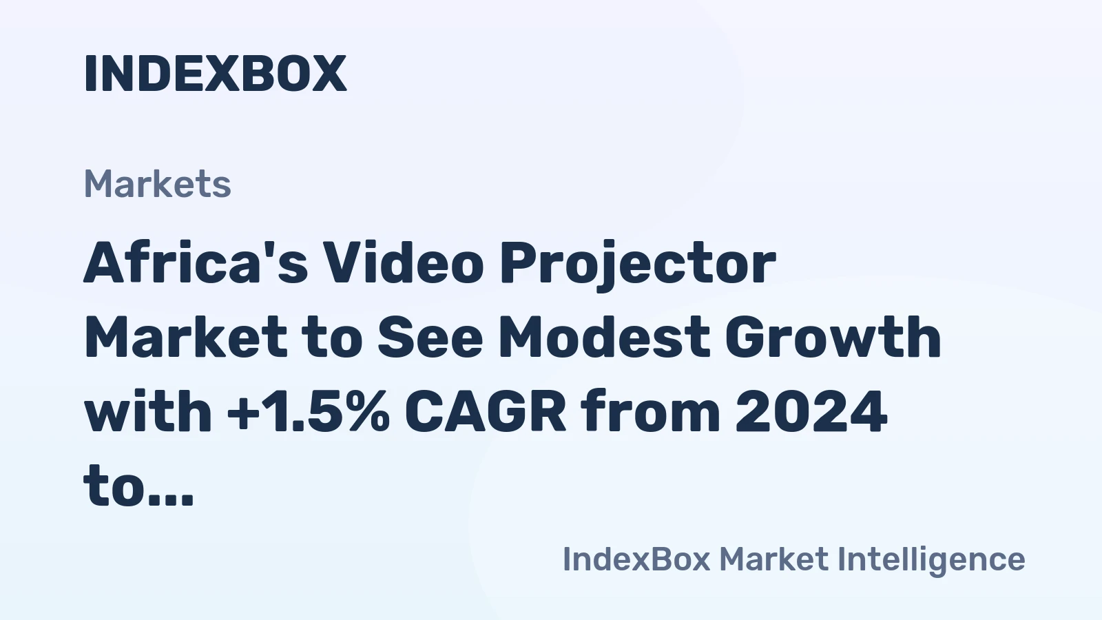 Africa's Video Projector Market to See Modest Growth with +1.5% CAGR from 2024 to 2035