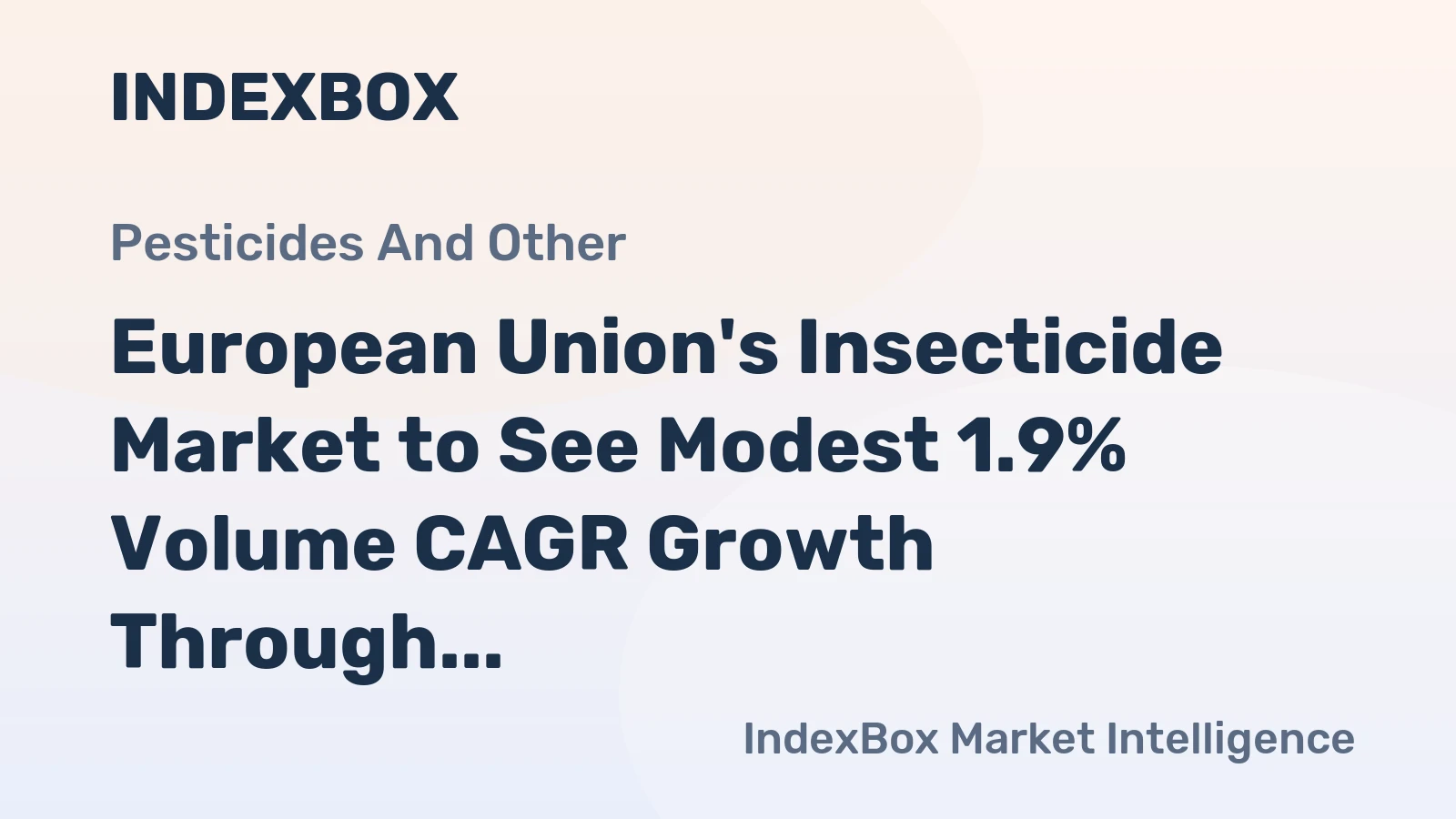 European Union's Insecticide Market to See Modest 1.9% Volume CAGR Growth Through 2035