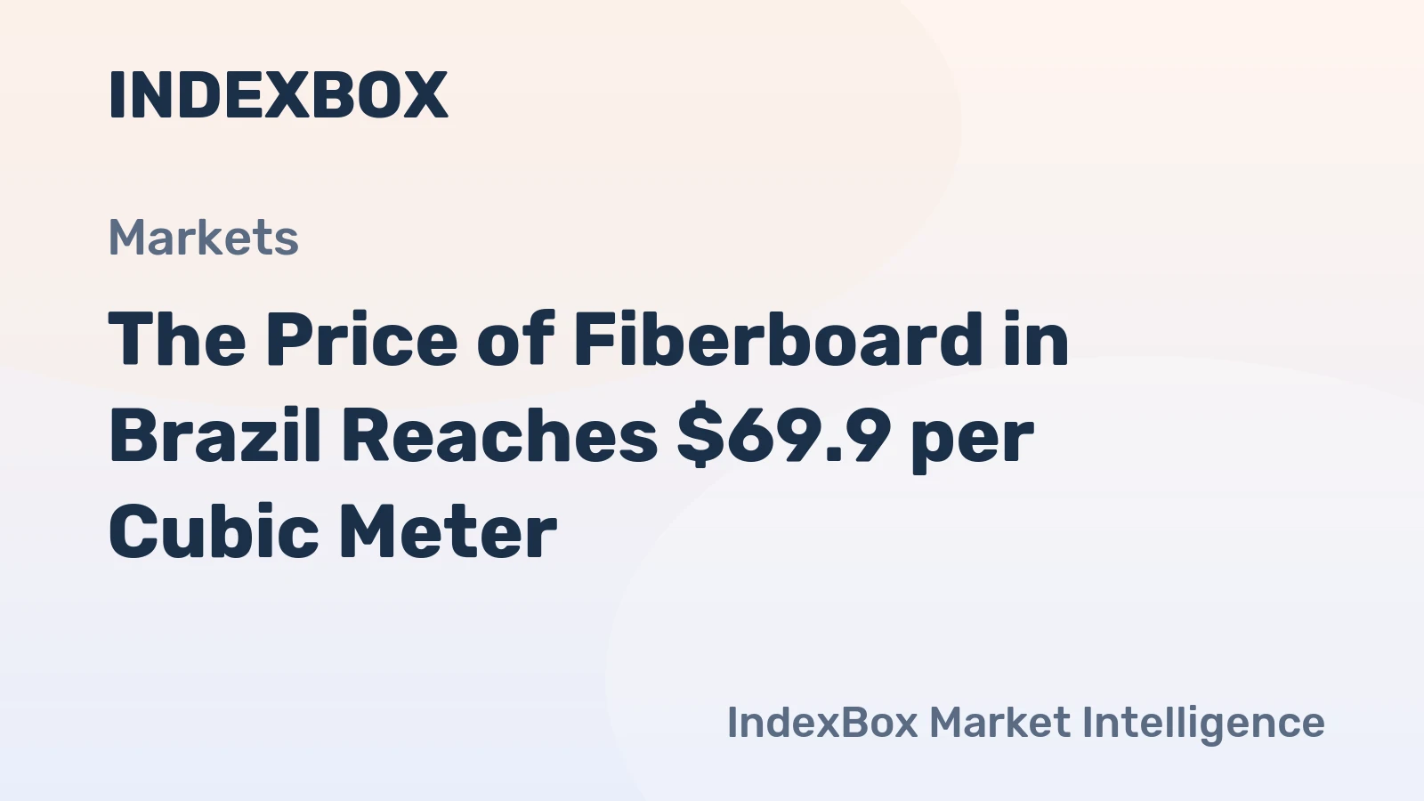The Price of Fiberboard in Brazil Reaches $69.9 per Cubic Meter