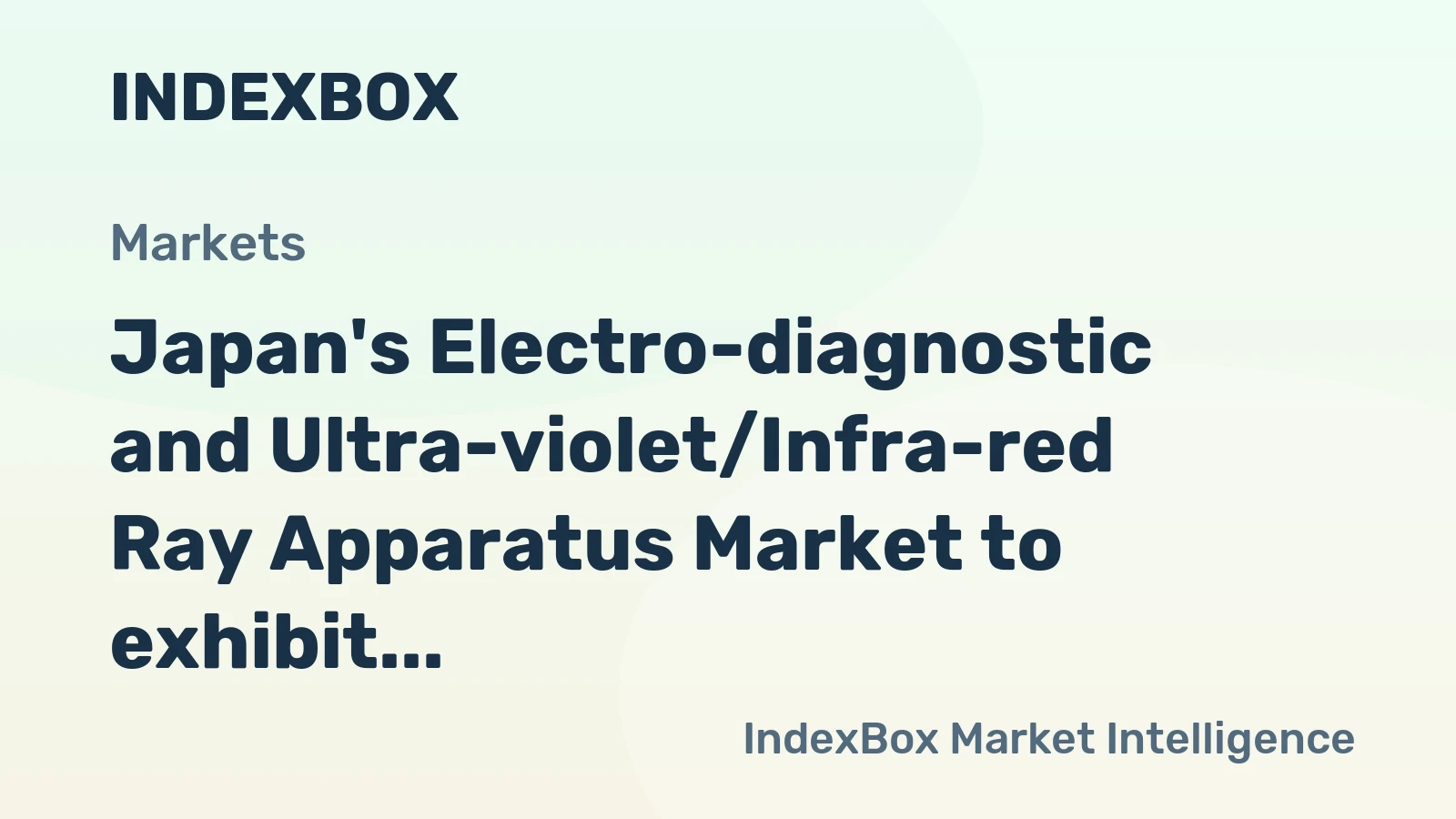 Japan's Electro-diagnostic and Ultra-violet/Infra-red Ray Apparatus Market to exhibit steady growth with CAGR of +0.5% from 2024 to 2035
