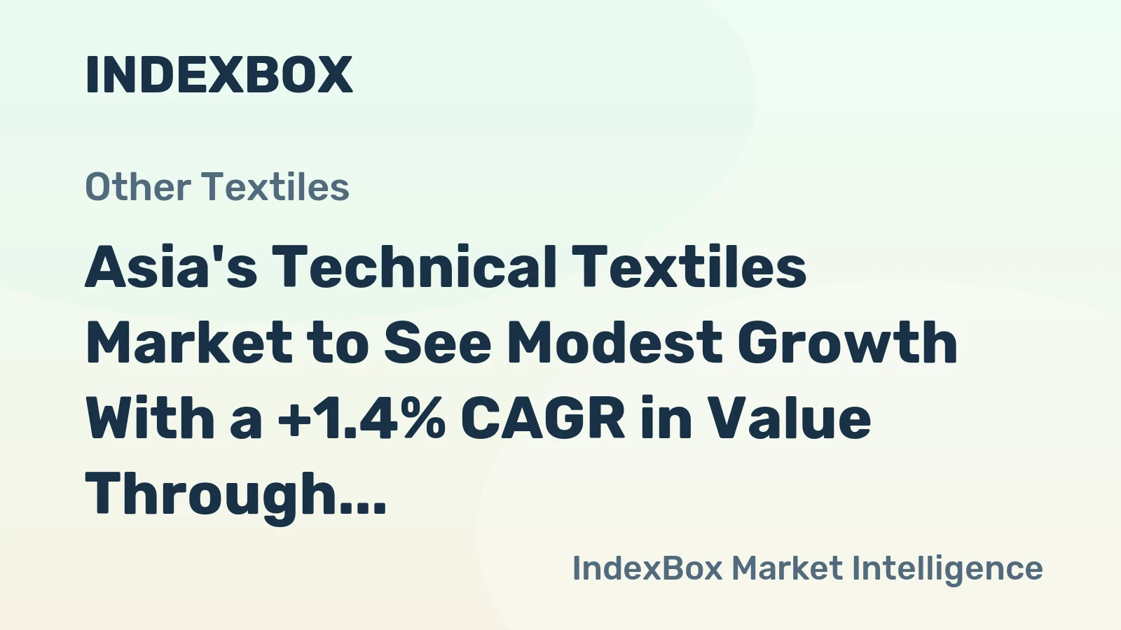Asia's Technical Textiles Market to See Modest Growth With a +1.4% CAGR in Value Through 2035