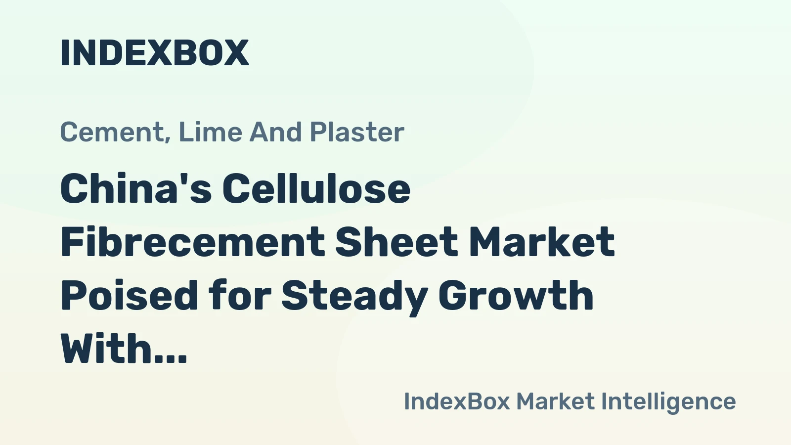 China's Cellulose Fibrecement Sheet Market Poised for Steady Growth With a 3.5% CAGR in Value Through 2035