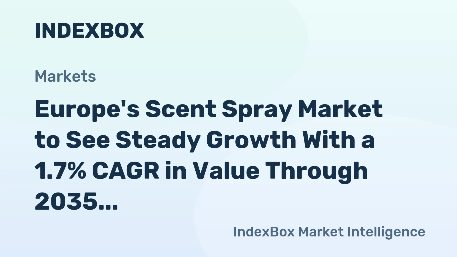 Europe's Scent Spray Market to See Steady Growth With a 1.7% CAGR in Value Through 2035