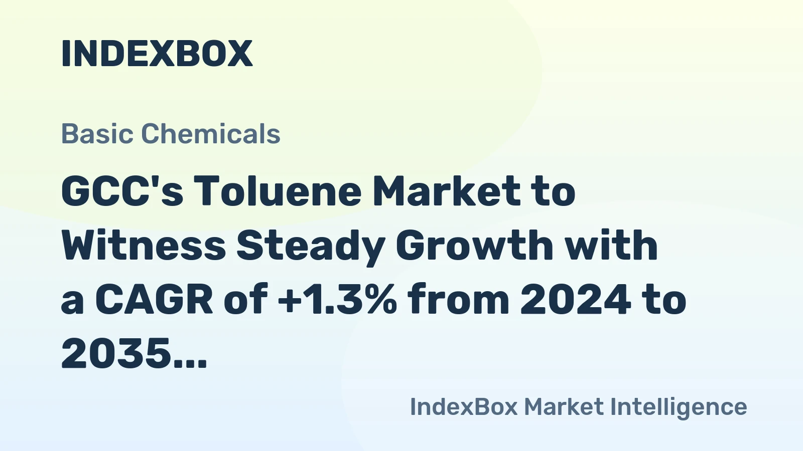 GCC's Toluene Market to Witness Steady Growth with a CAGR of +1.3% from 2024 to 2035