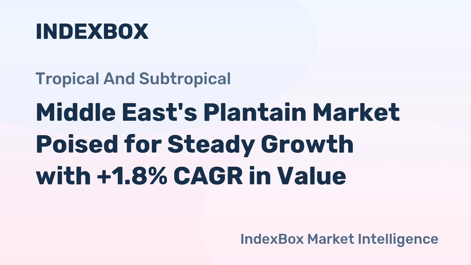 Middle East's Plantain Market Poised for Steady Growth with +1.8% CAGR in Value
