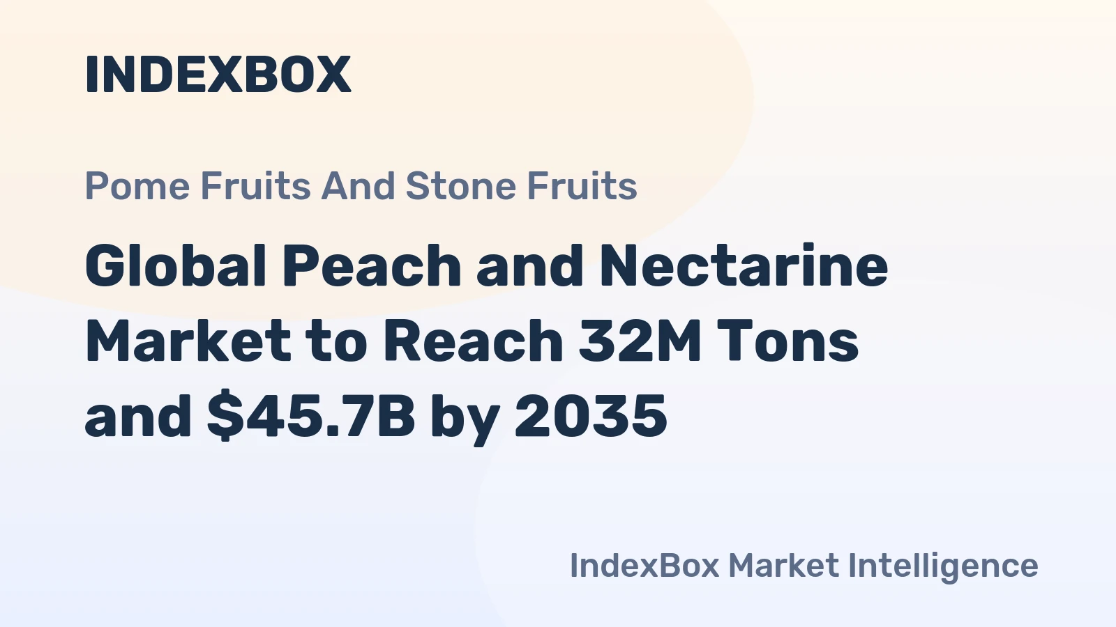Global Peach and Nectarine Market to Reach 32M Tons and $45.7B by 2035