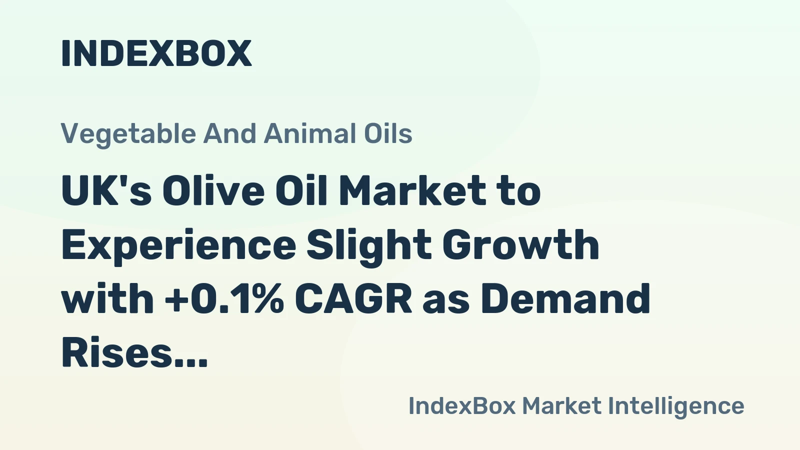 UK's Olive Oil Market to Experience Slight Growth with +0.1% CAGR as Demand Rises