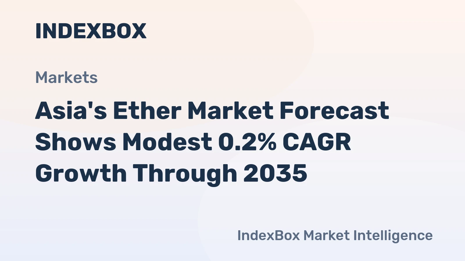 Asia's Ether Market Forecast Shows Modest 0.2% CAGR Growth Through 2035