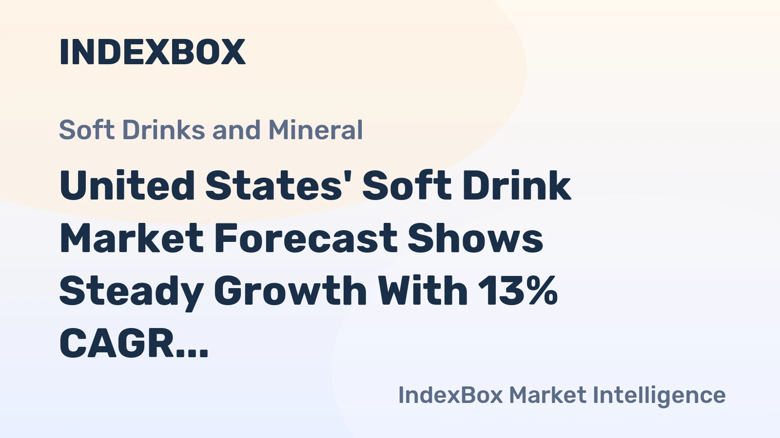United States' Soft Drink Market Forecast Shows Steady Growth With 13% CAGR Through 2035